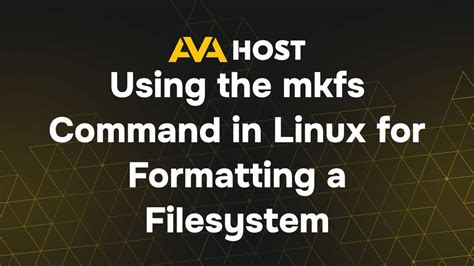 Using The Mkfs Command In Linux For Formatting A Filesystem On A Disk Or Partition ⋆ Avahosting