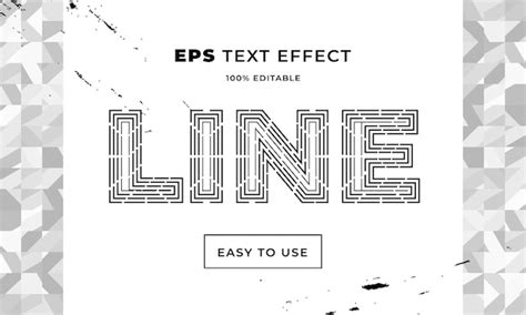 Premium Vector Lines Text Effect