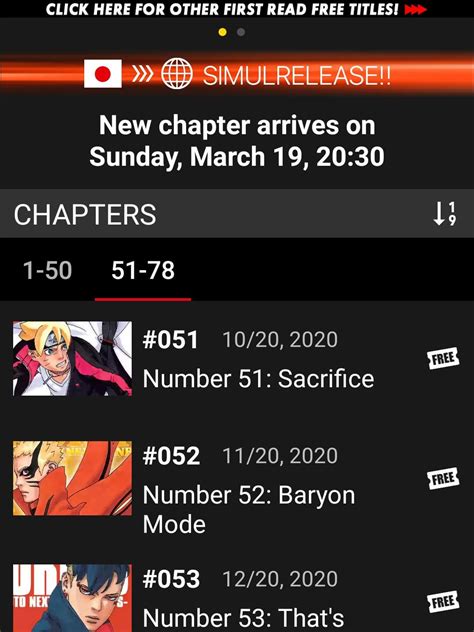 New Chapter Will Be Releasing This Sunday Rboruto