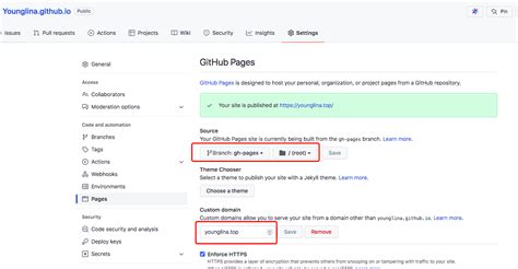 Vuepress配置github Pages域名访问 Woung