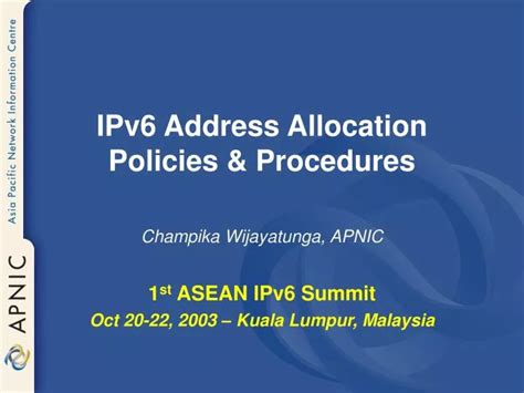 PPT IPv Address Allocation Policies Procedures PowerPoint Presentation ID