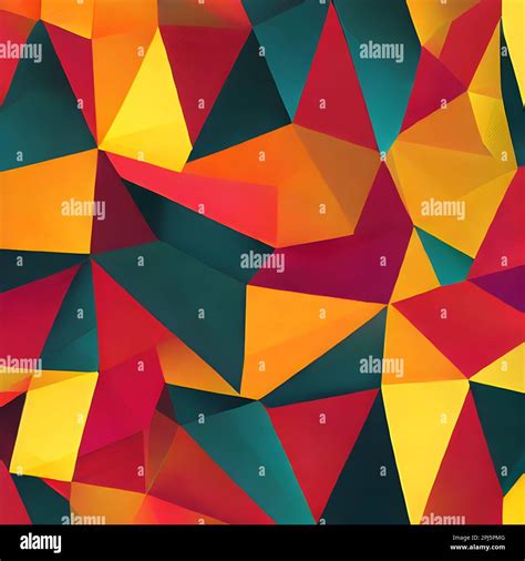 Geometric Pattern Of Overlapping Polygons In Autumn Colors The Image Was Created With The Help