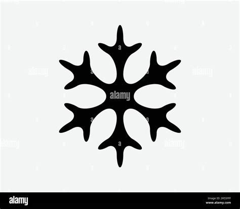 Snowflake Icon Christmas Snow Winter Ice Flake Shape Holiday Season Freeze Frozen Sign Symbol