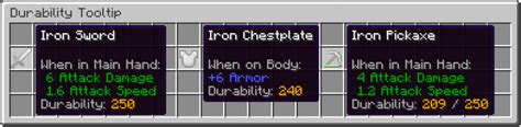 Durability Tooltip Mod Para Minecraft 1215 1204 1194 1182 1