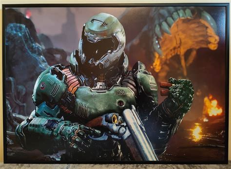 High Quality Poster Of The Doom Slayer From Doom Eternal Etsy