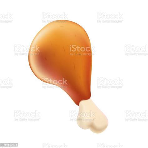 3d 닭 다리 아이콘입니다 식욕을 돋우는 닭 다리 튀김 음식 만화 3d 스타일의 벡터 그림입니다 격리 된 재미있는 가금류 3차원 형태에 대한 스톡 벡터 아트 및 기타 이미지