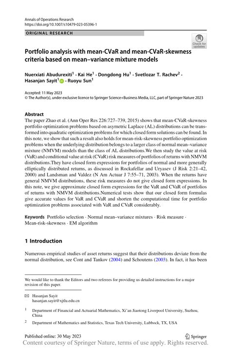 Portfolio Analysis With Mean Cvar And Mean Cvar Skewness Criteria Based