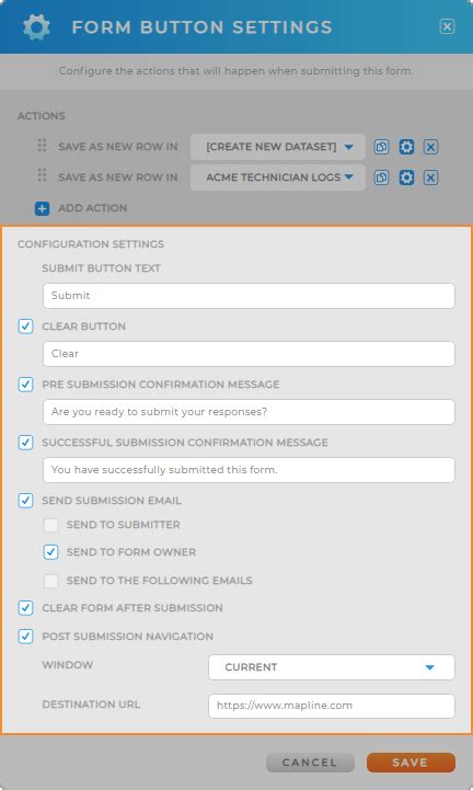 Customize Form Button Settings Mapline Customize Form Button Settings Mapline