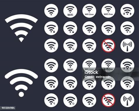 Wifi 아이콘 및 표시 무선 신호 0명에 대한 스톡 벡터 아트 및 기타 이미지 0명 개념 개체 그룹 Istock