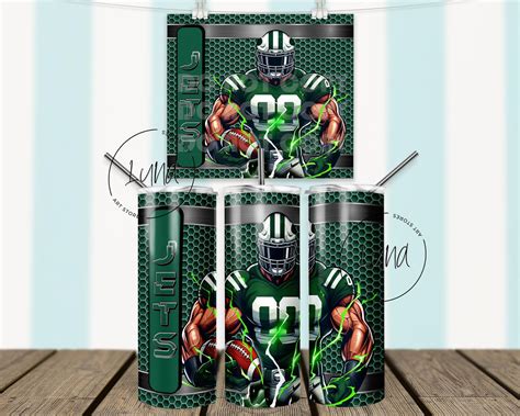 20oz Skinny Tumbler Wrap Football Tumbler Design 20oz Skinny