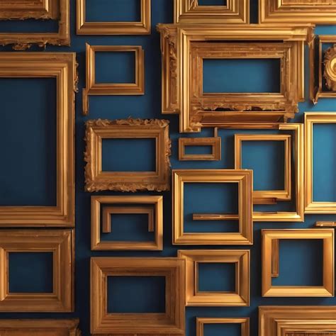 Premium Photo Concept Design Rectangular Frames 3d Illustration Renderings