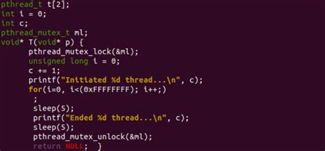 Posix Mutex In C