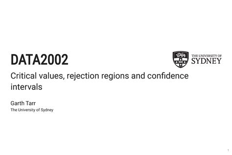 Lec11 2023 Data2002 Lec Data Critical Values Rejection Regions And Condence Intervals Garth
