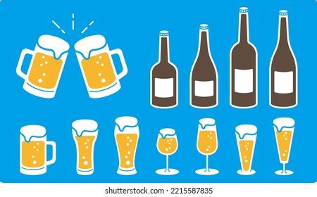 Beer Material Cheers Design Various Glass Stock Vector Royalty Free 2215587835 Shutterstock