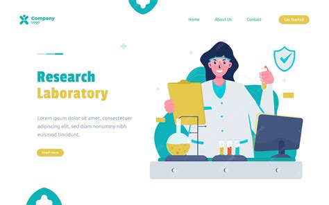 Premium Vector Laboratory Research Illustration Concept