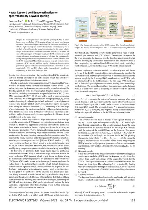 Pdf Neural Keyword Confidence Estimation For Open‐vocabulary Keyword Spotting
