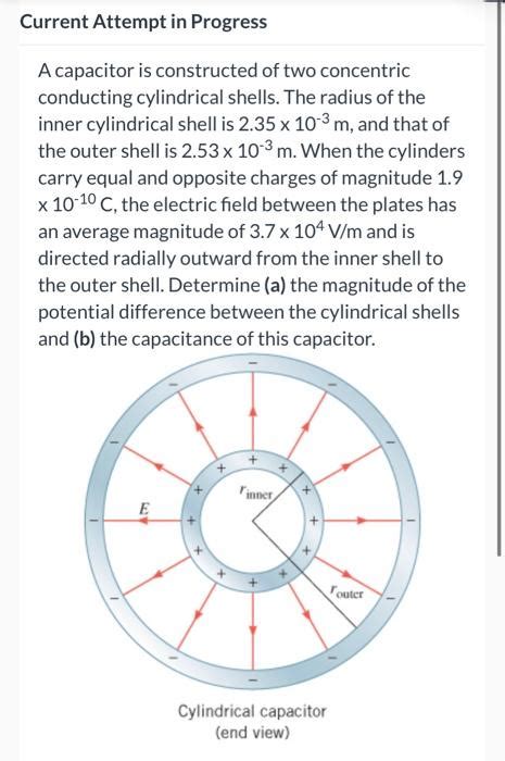 Solved A Capacitor Is Constructed Of Two Concentric