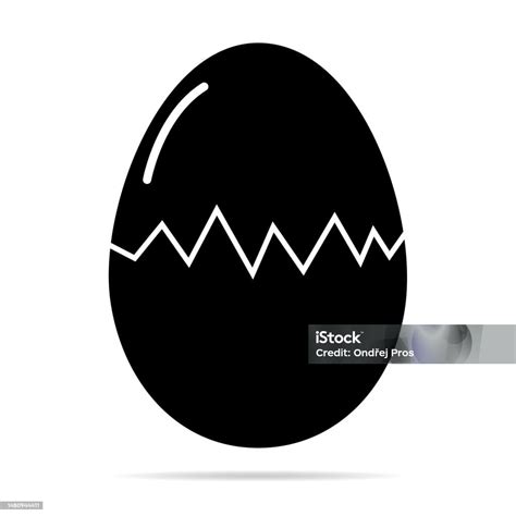 그림자 껍질 부활절 기호 건강한 자연 식품 벡터 일러스트 농장 유기농 단백질을 가진 깨진 달걀 아이콘 건강한 식생활에 대한 스톡 벡터 아트 및 기타 이미지 Istock