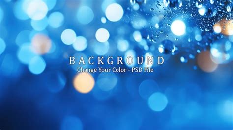 Premium Psd Abstract Blue Bokeh Background Generative Ai