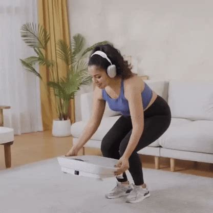 Vibration Fitness Plate Tone Burn Fat Improve Balance Circulation The