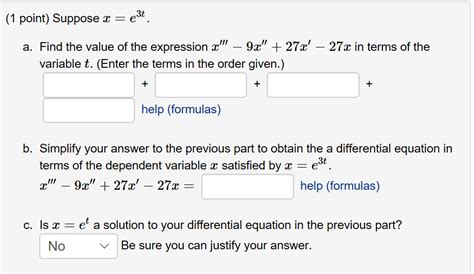 Solved 1 Point Suppose E3 A Find The Value Of The Chegg Com