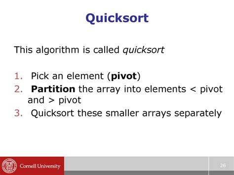 sorting and selection prof noah snavely cs ppt download