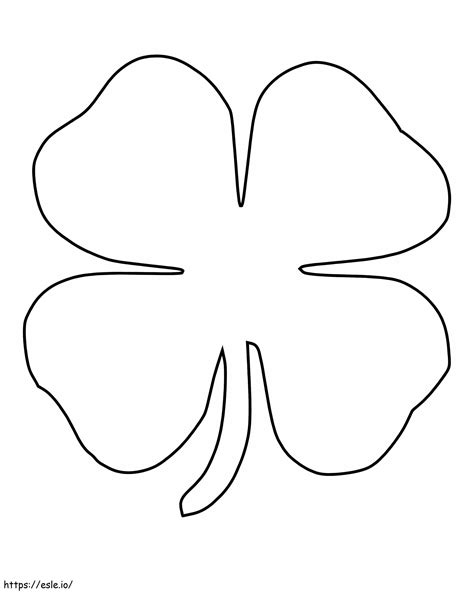 Four Leaf Clover 4 Coloring Page