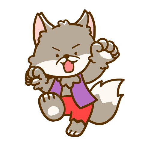 【生活・行事・秋】ハロウィンのオオカミ男（狼男）のかわいいフリーイラスト フタバのフリーイラスト