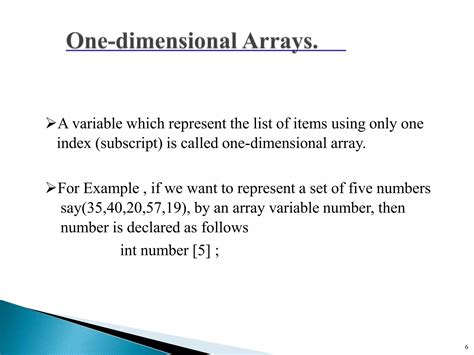 arrays in c pptx
