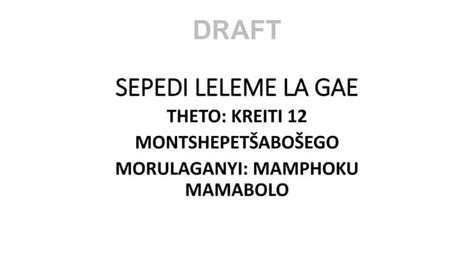 This Is Sepedi Hl P2 Notes For All Grade From Grade 10 To Matrix Pdf