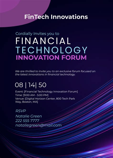 Free Forum Invitation Templates Editable And Printable