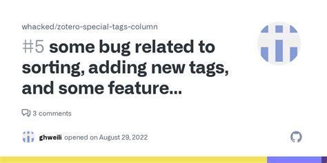 Some Bug Related To Sorting Adding New Tags And Some Feature Request