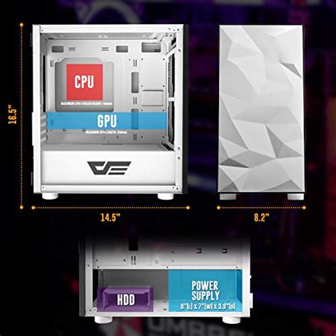 Darkflash Micro Atx Mini Itx Tower Microatx Computer Case With Magnetic Design Wide Open Door