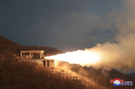 Kim Jong Un Guides Test Of Solid Fueled Engine For New Type
