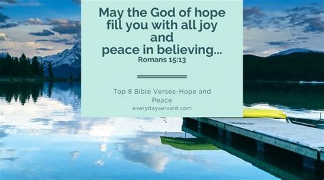 Top 8 Bible Verses Hope And Peace Everyday Servant