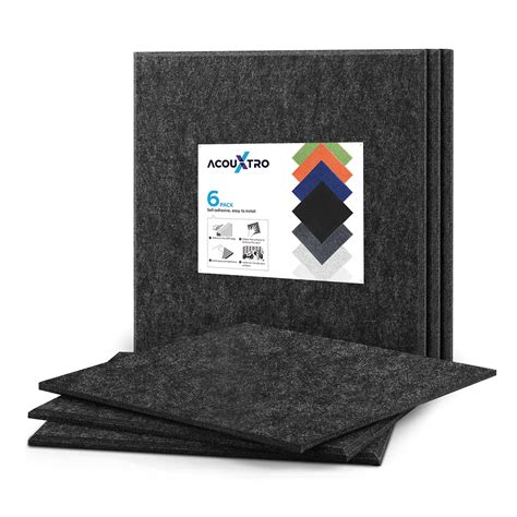 پانل های دیواری 6 عدد ، پانل های فوم آکوستیک با چگالی بالا ، دیوار چسب