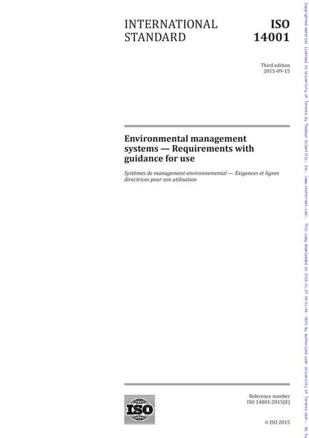 Iso Environmental Management System Standard Pdf