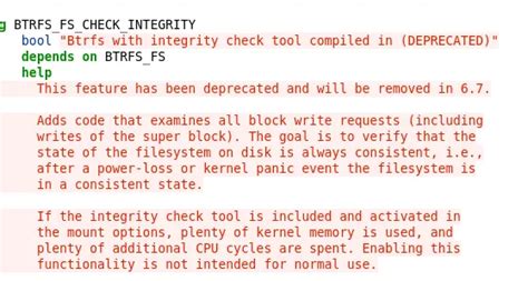 Btrfs Deprecating Its Integrity Checker Tool Phoronix