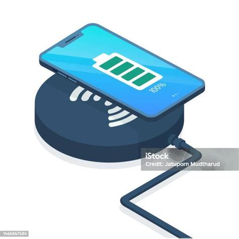 무선 충전기 아이콘 현대 3d 스마트 폰 충전 도구 개요입니다 0명에 대한 스톡 벡터 아트 및 기타 이미지 0명 개념 그래픽 사용자 인터페이스 Istock