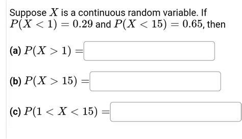 Solved Suppose X Is A Continuous Random Variable If Chegg