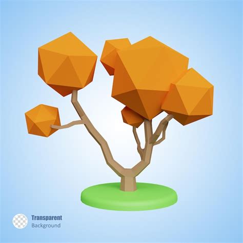 Low Poly Tree Autumn Png Psd High Quality Free Psd Templates For