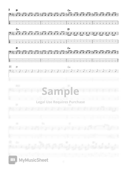 소찬휘 Tears 베이스기타 악보입니다 Tab1 Staff By 이원재