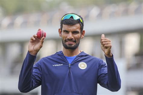 Saurashtras Chirag Jani Holds The Ball Up And Poses