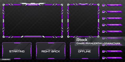 라이브 스트림 오버레이 웹캠 스크린 프레임 및 스트림 경고 Gui 패널 Brand Name Video Game에 대한 스톡 벡터 아트 및 기타 이미지 Istock