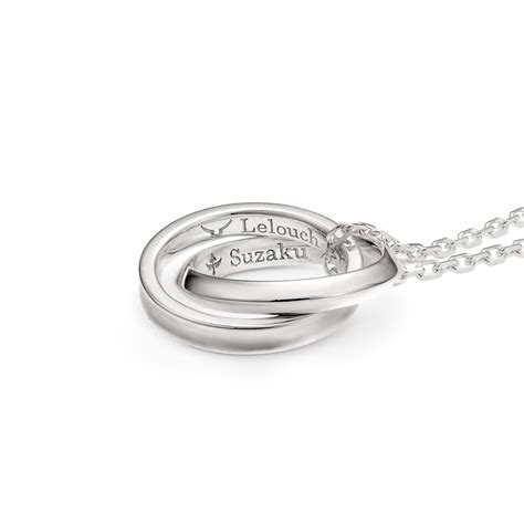 Code Geass Lelouch Of The Rebellion X U Treasure Double Ring Necklace Available In 925 Silver Or
