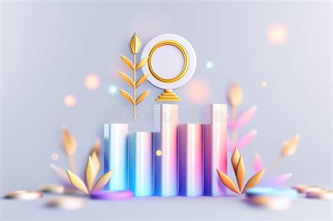 Vibrant Representation Of Success Uses Colorful Bar Graphs And Green