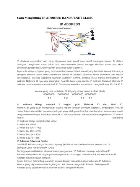 Cara Menghitung Ip Address Dan Subnet Mask Pdf