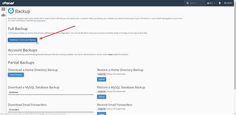 how to make a cpanel full backup of your website easy cpanel backup
