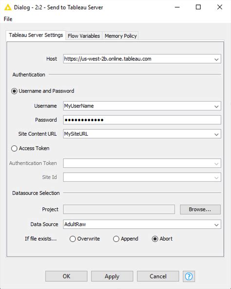 Knime Tableau Integration User Guide