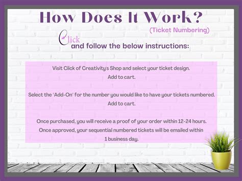 Sequential Numbering Of Tickets Add On For Raffle Drawings Enter To